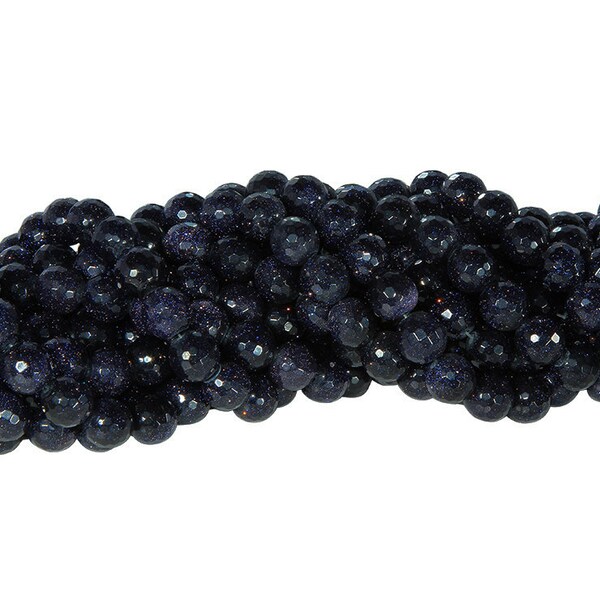 Faceted Blue Goldstone - Etsy