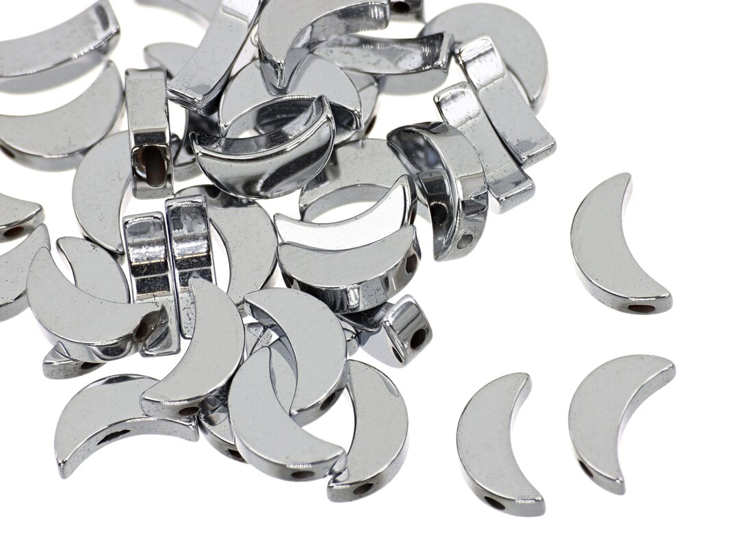 Hematite Half Moon Beads 8mm - Silver Color (HEM100173) - Etsy