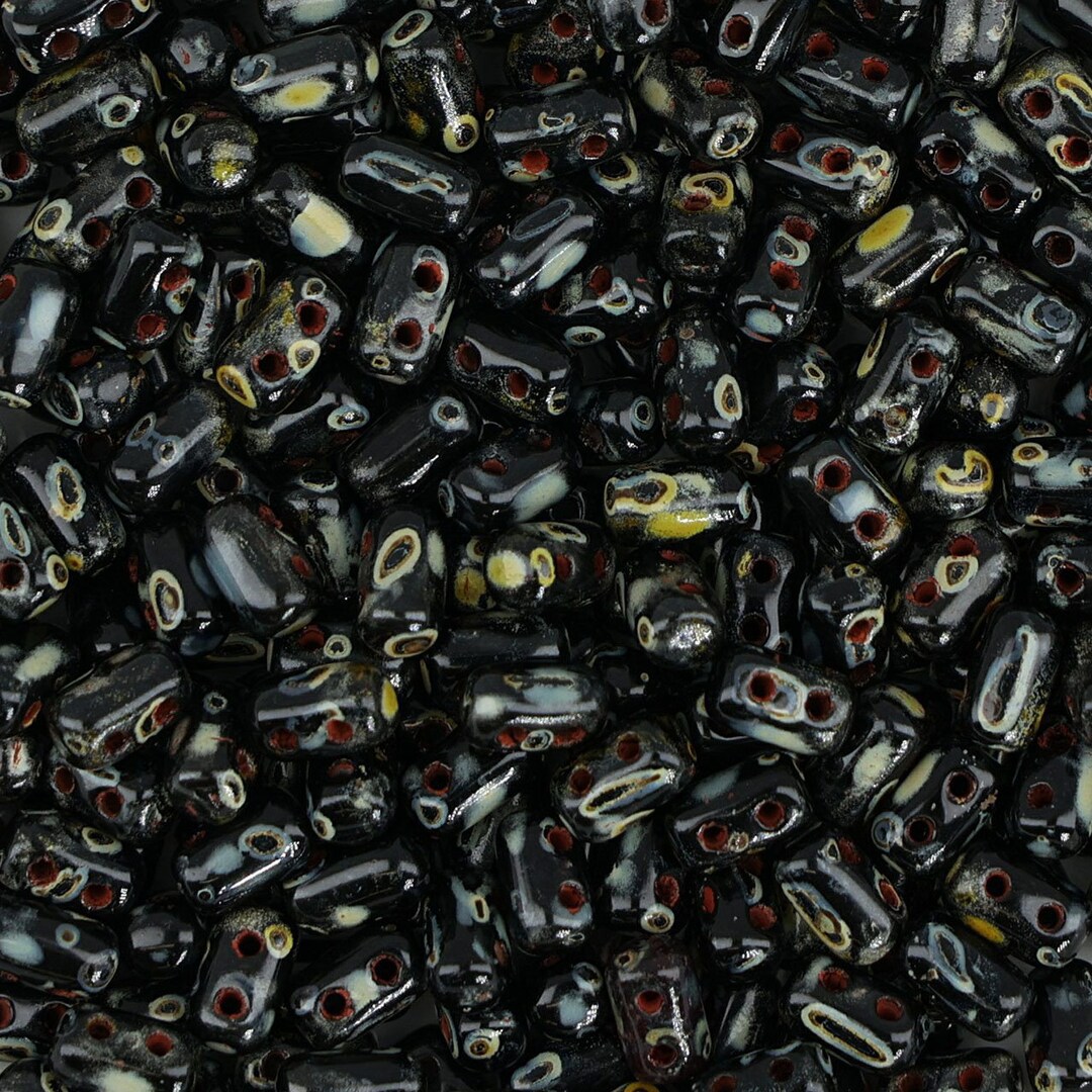 Matubo Rulla™ Pressed Beads - Jet Travertin Dark(ch2200037) - Etsy