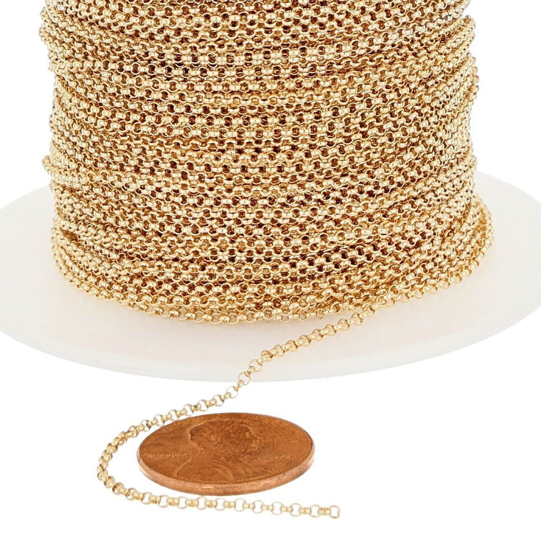 1.5 Mm 14K Gold Filled Rolo Chain (GF441) Price per Foot - Etsy