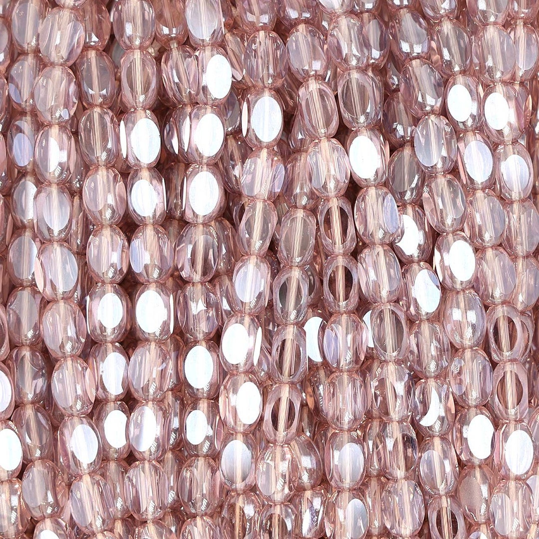 Faceted Rounded Rectangle Glass Beads 8x5 Mm Transparent Lilacgcn200705 ...