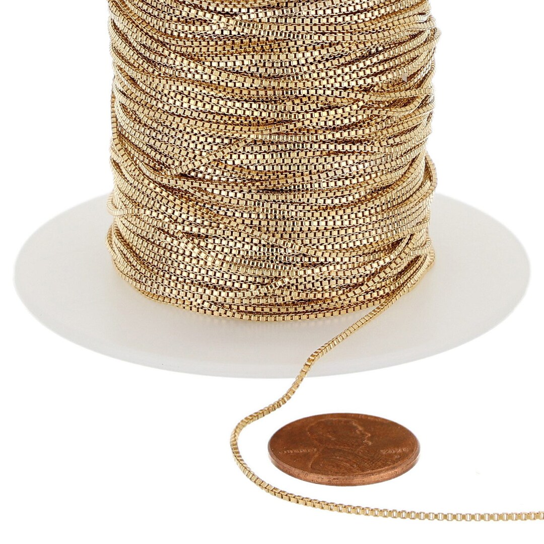 1 Mm 14K Gold Filled Box Bulk Chain (GF10BOX) Price per Foot - Etsy