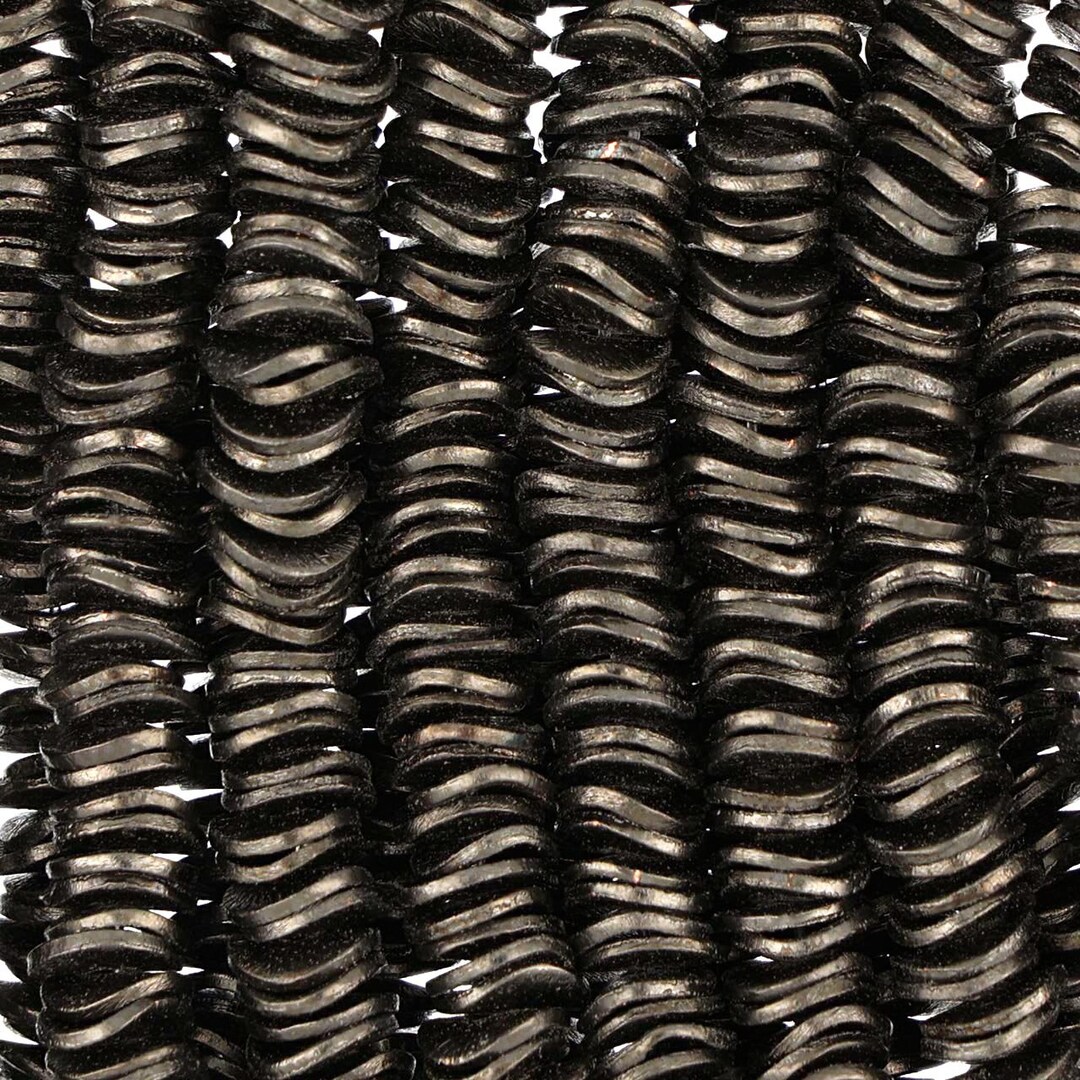 4.5 Inch Strand 5.9MM Gunmetal Colored Wavy Disk Bead(bmm520707) - Etsy