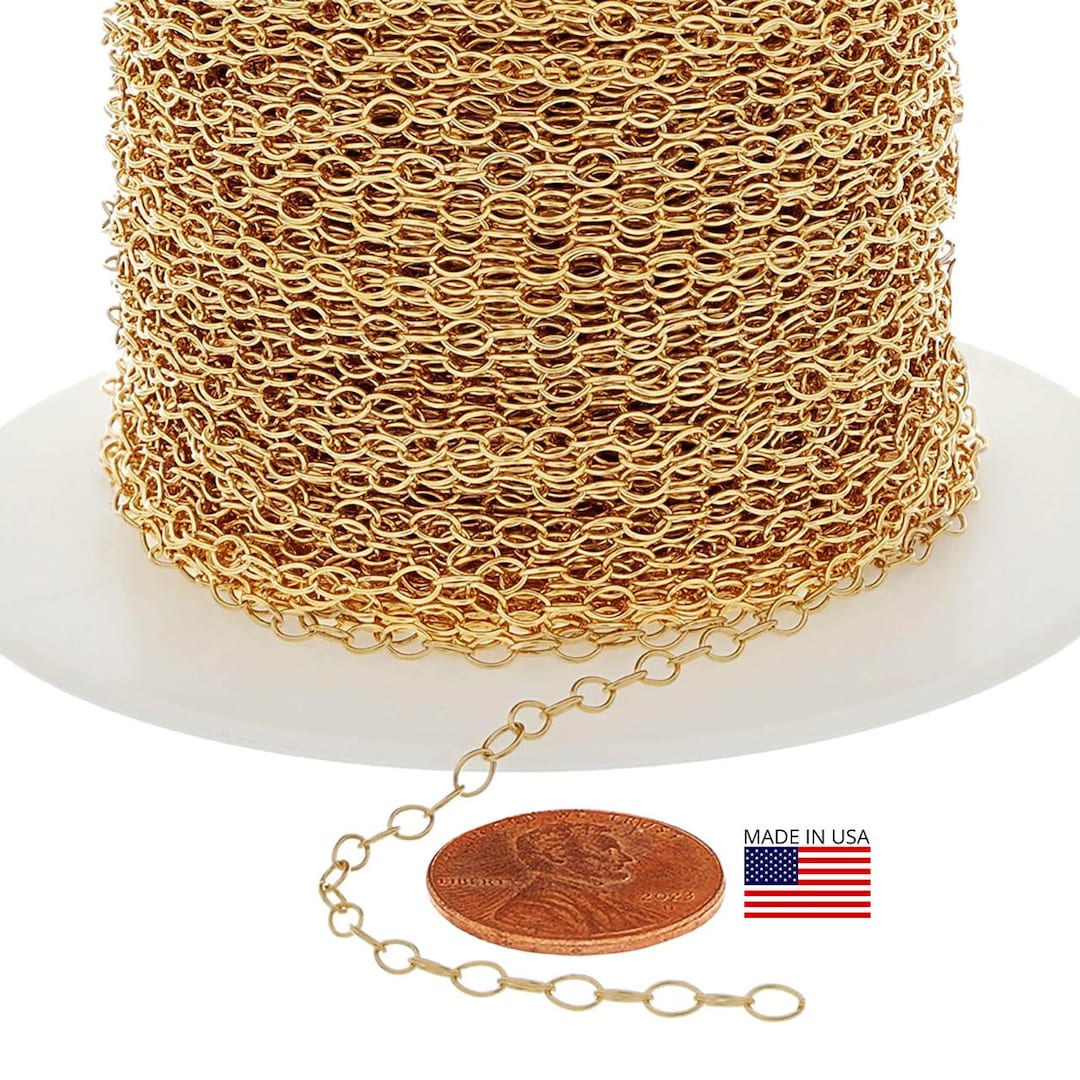 3x4 Mm 14K Gold Filled Cable Chain Bulk (GF1808) Price per Foot - Etsy