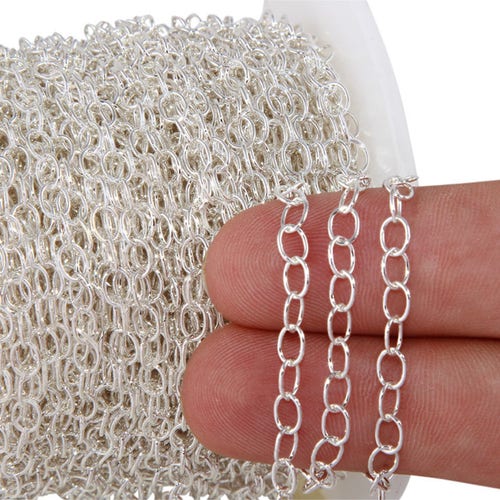 Sterling Silver Curb Chain for Extension Bulk Curb Chain - Etsy