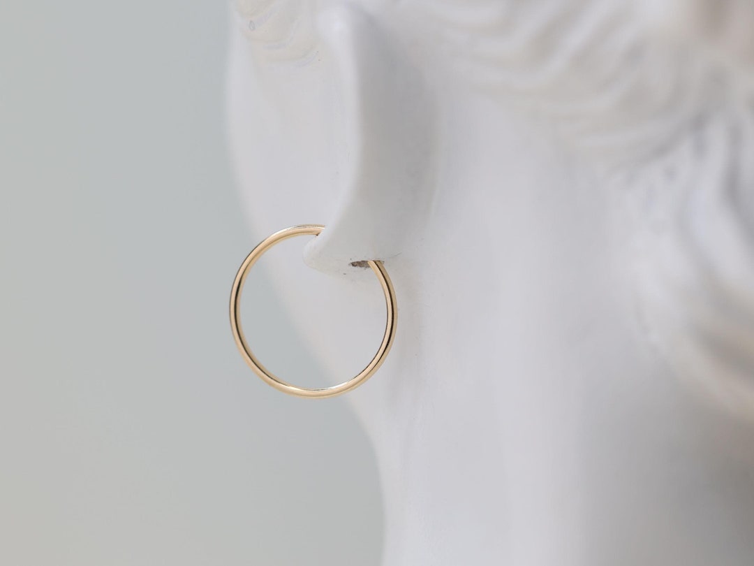14K Gold Filled Sleeper Hoop Earrings Multiple Sizes 10mm to 15mm ...