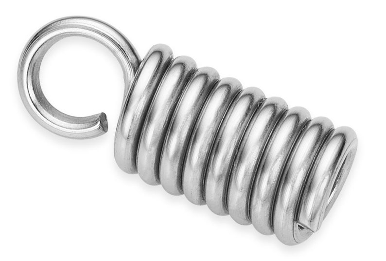 20 Pcs 2.4 Mm ID Stainless Steel Spring Connector End Caps | Etsy