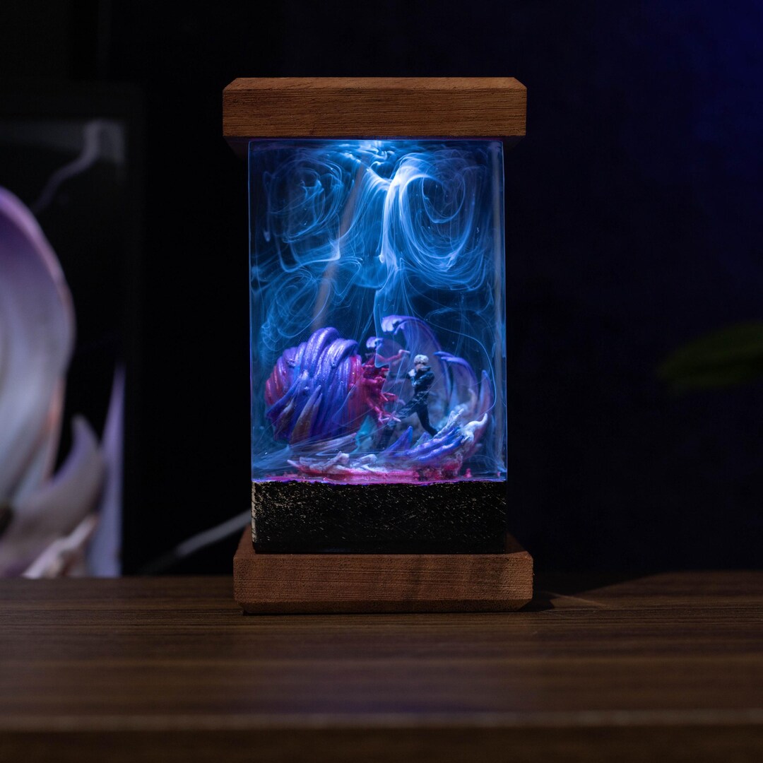 Go,jo Sat,oru Anime Epoxy Resin Wood Lamp Night Light Unique Her Him ...