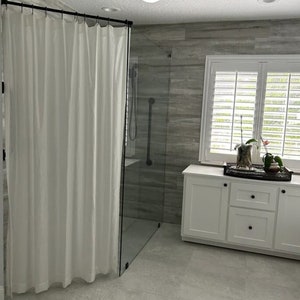 Extra Long Shower Curtain - Etsy