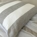 Grey and White Wide Striped Natural Linen 16x16 To 30x30 | Etsy