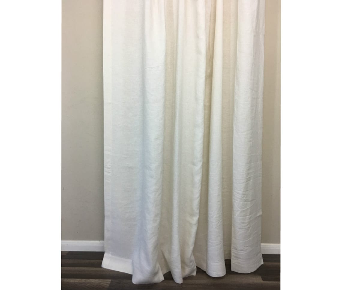 Pair of Cream Linen Curtains Cream Drapes Window Treatments - Etsy