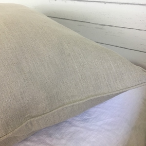 Belgian Linen Sham With Piping Finish, Canvas Weight Heavy Linen - All ...
