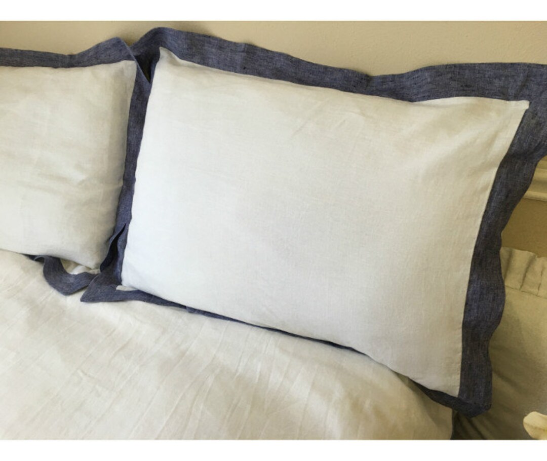 Border Duvet Cover, Linen Duvet Cover, Linen Bedding, Dorm Bedding ...