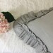 Vintage Ruffle Pillow Covers in STONE GREY Linen, Grey Ruffle Euro ...