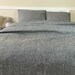 GREY Chambray Linen Duvet Cover Handmade, Chambray Bedding, Grey ...