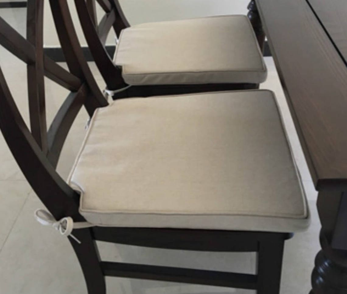 Natural Linen Chair Seat Cover, Seat Slipcover, Custom Made to Fit - Etsy