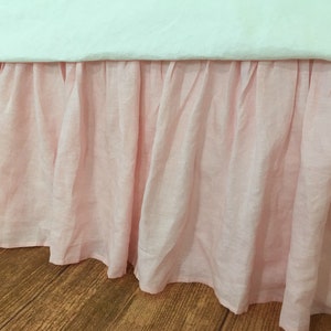 Natural Linen Bedskirt, Bed Ruffles, Linen Dust Ruffles, Bed Skirts ...