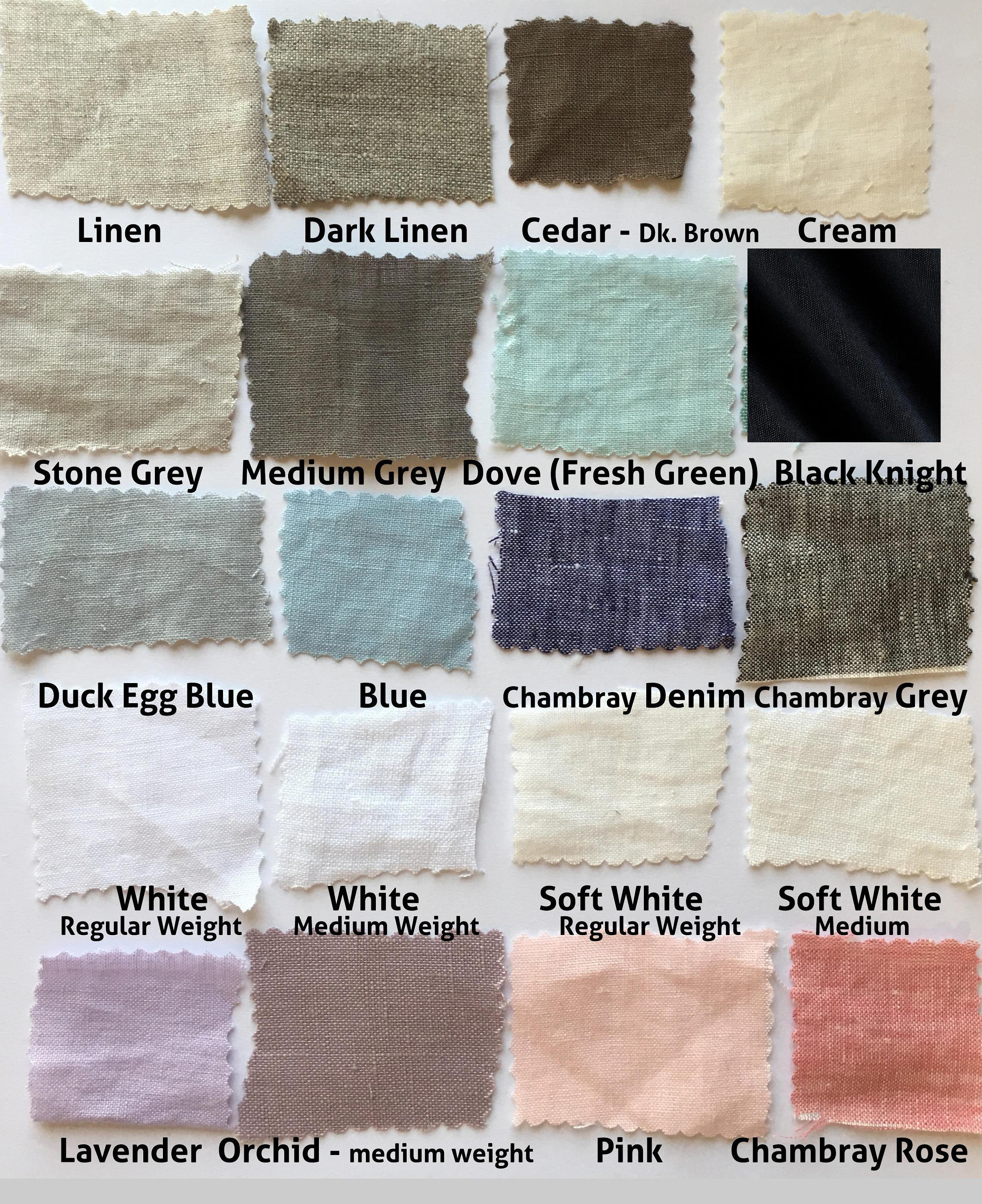 Linen Curtain Finished With Trim, 40+ Colors, Mix and Match Your Way ...