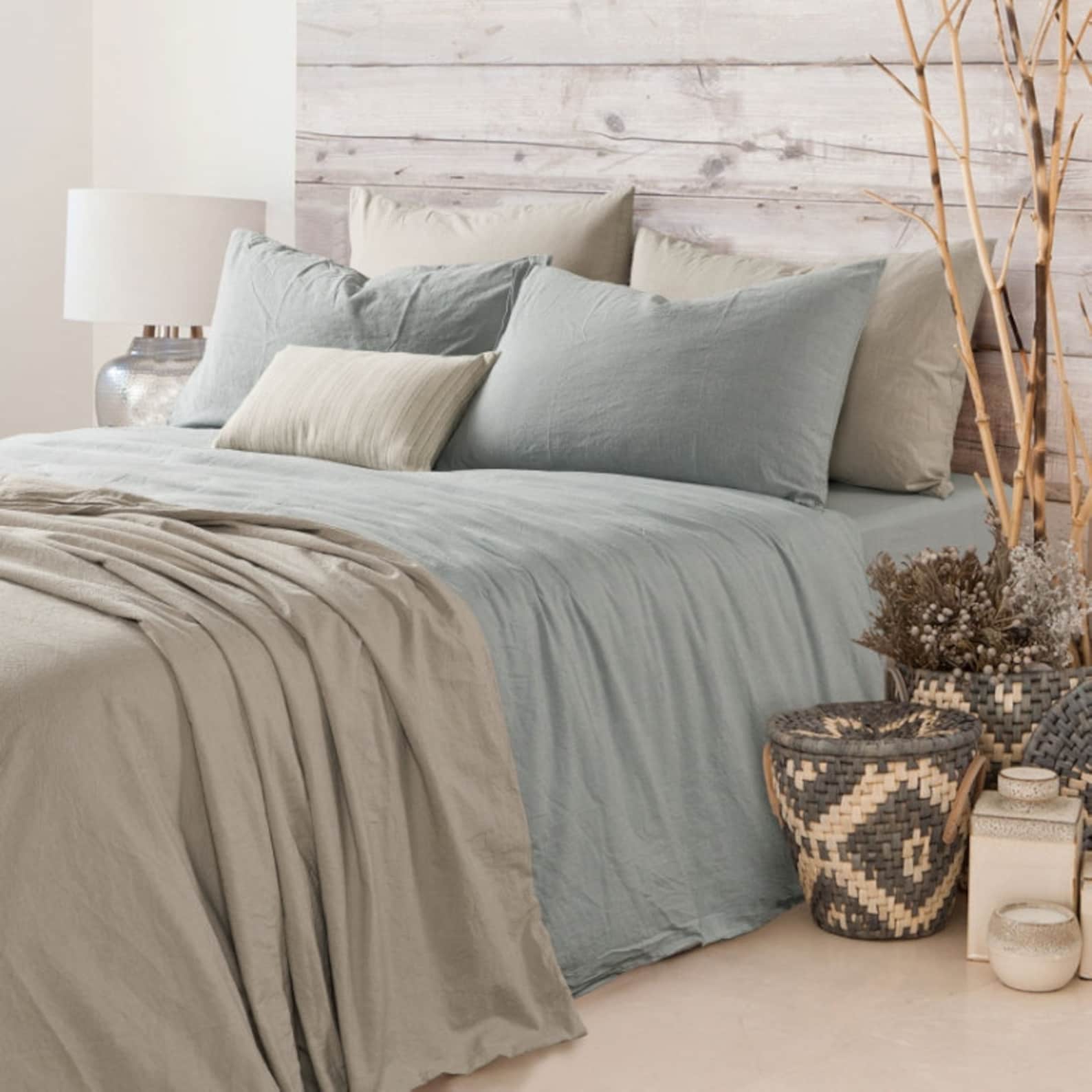 Natural Linen Duvet Cover, Multiple Colors (40+), Natural Linen Bedding ...