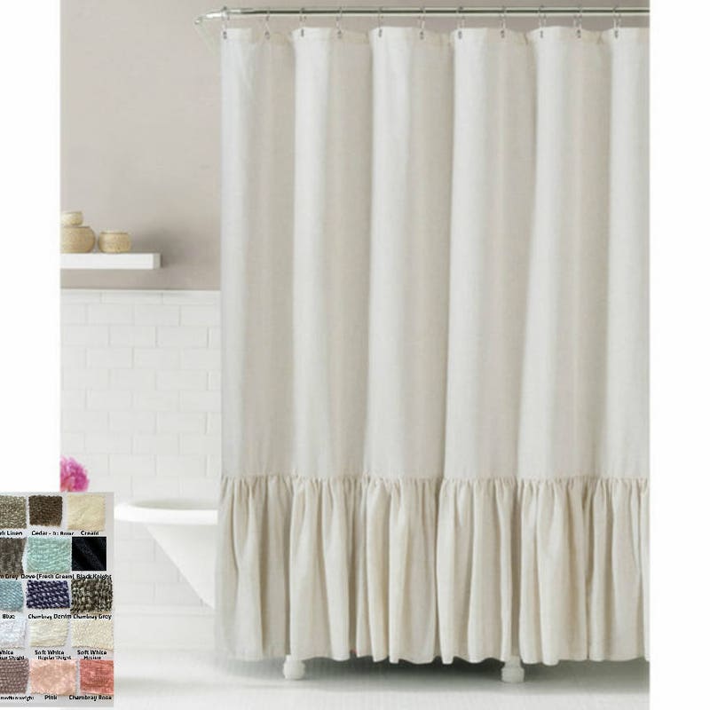 Ruffle Shower Curtain - Etsy