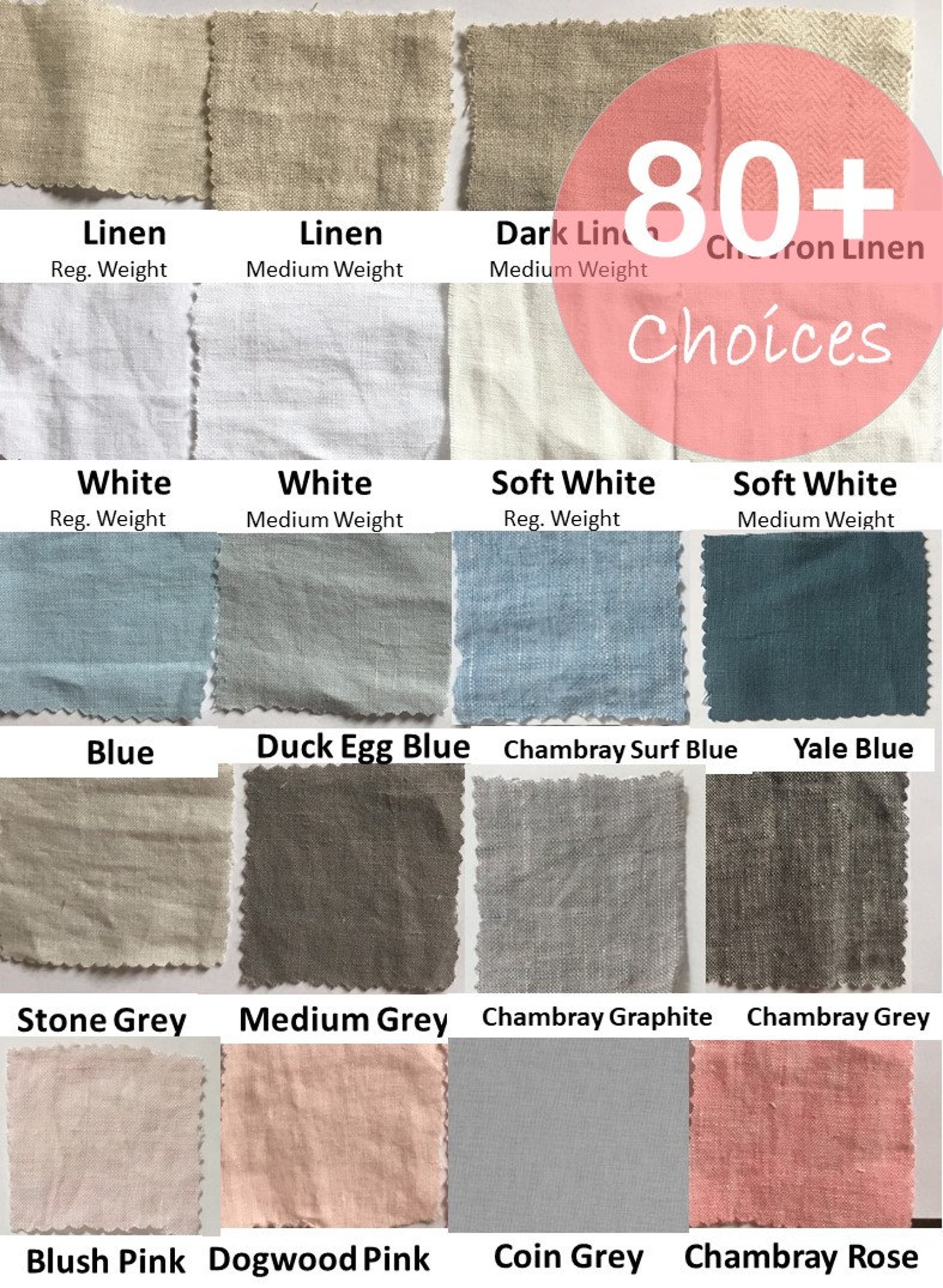 Linen Fabric Swatch Linen Swatches Tightly Weaved Linen - Etsy