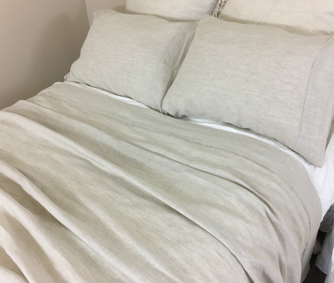 Natural Linen Bed Sheets Linen Bedding Luxury Bedding Set - Etsy