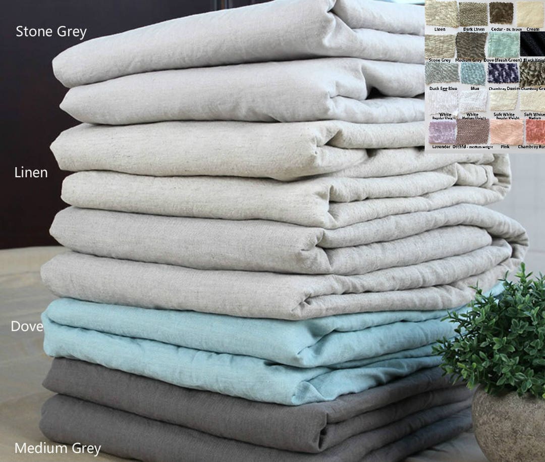 Natural Linen Duvet Cover, Over 41 Colors and Patterns to Choose ...