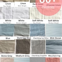 Linen Fabric Swatch, Linen Swatches, Tightly Weaved Linen, White, Blue ...