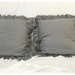 Medium Grey Ruffle Pillow Covers, Linen Ruffle Pillow Covers, Accented ...