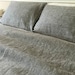 GREY Chambray Linen Duvet Cover Handmade, Chambray Bedding, Grey ...