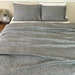 GREY Chambray Linen Duvet Cover Handmade, Chambray Bedding, Grey ...