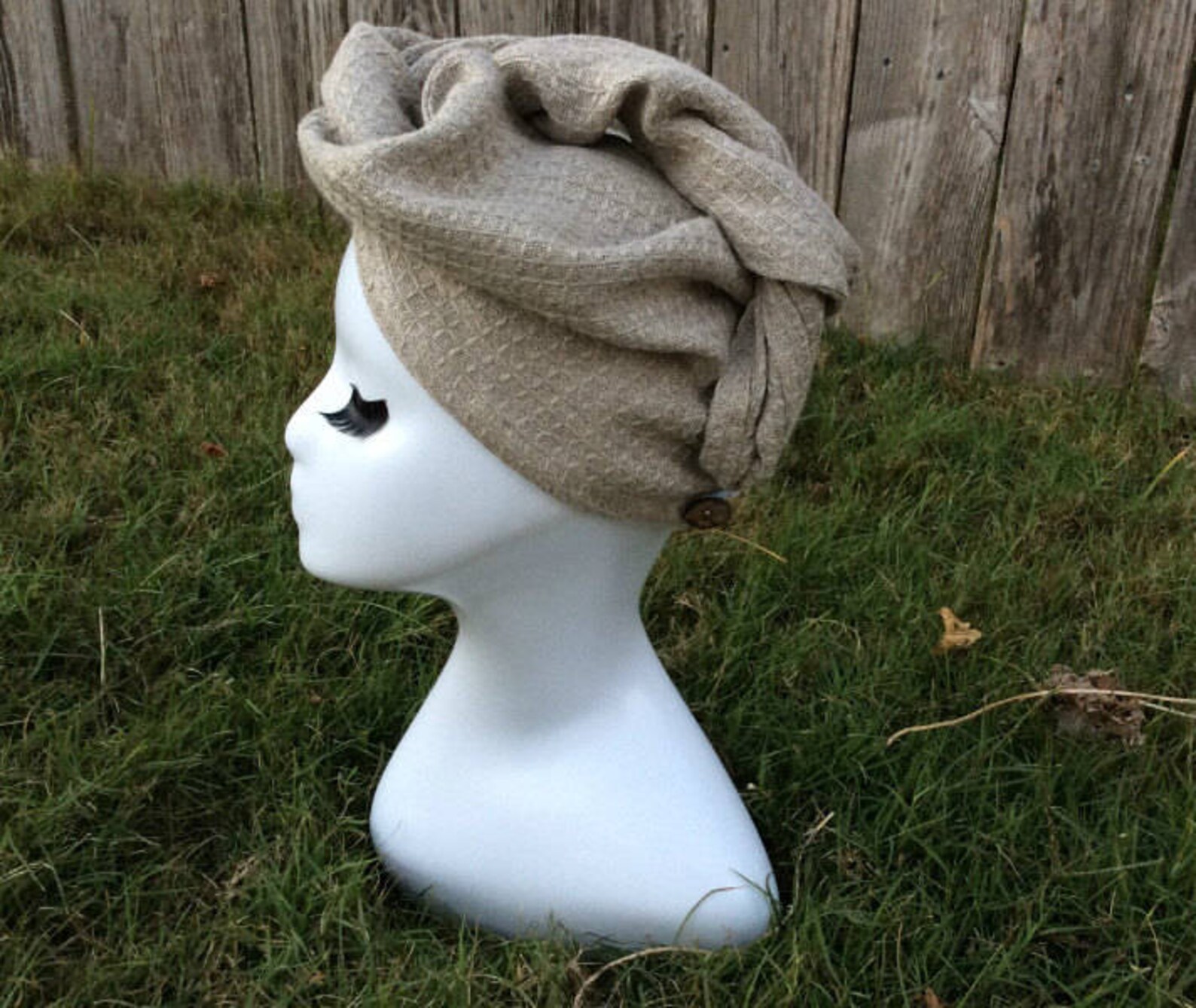 Waffle Linen Turban Hair Towel Linen Hair Turban ZERO | Etsy