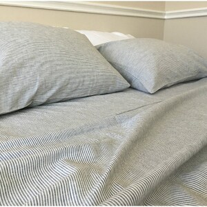 Black and White Ticking Striped Sheets Set With Ticking Stripe Pillow ...