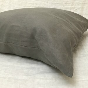 Medium Grey Euro Sham, Grey Linen Euro Sham, Euro Sham Covers, 12x16 ...