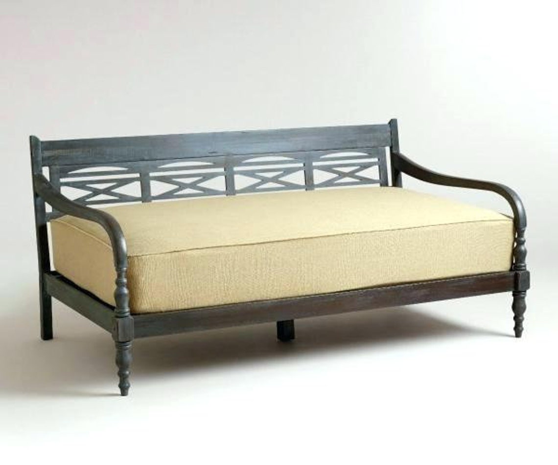 Daybed Slipcover Natural Linen, Upholstered Mattress Fitted Mattress ...