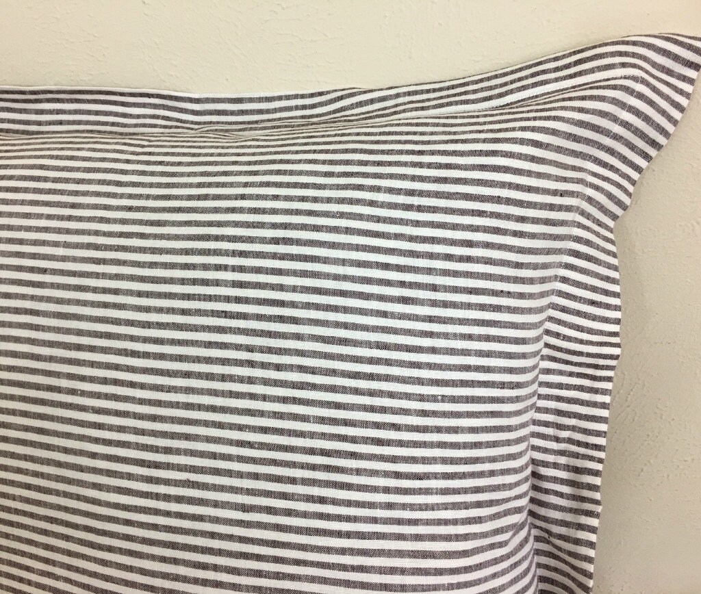 Euro Sham Covers With Flange 100% Linen Accented Pillow - Etsy