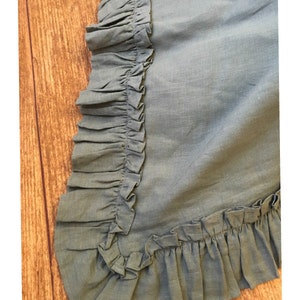 Medium Grey Ruffled Duvet Cover Handmade With Vintage Ruffle Style ...