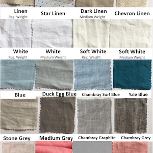 Linen Fabric Swatch, Linen Swatches, Tightly Weaved Linen, White, Blue ...