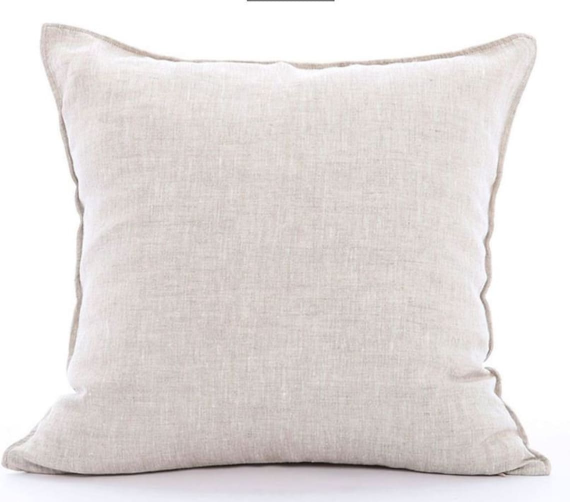 Body Pillow With Knife Edge, Euro Sham in Natural Linen, All Sizes ...