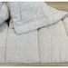 Linen Box Comforter Quilt, Box Shaped Quilted Duvet With Natural Linen ...