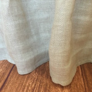 Chevron Dust Ruffle in Natural Linen, Made to Order, Drop From 13 to 24 ...