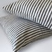 Slate Gray and White Striped Euro Sham Covers, 100% Linen All Sizes ...