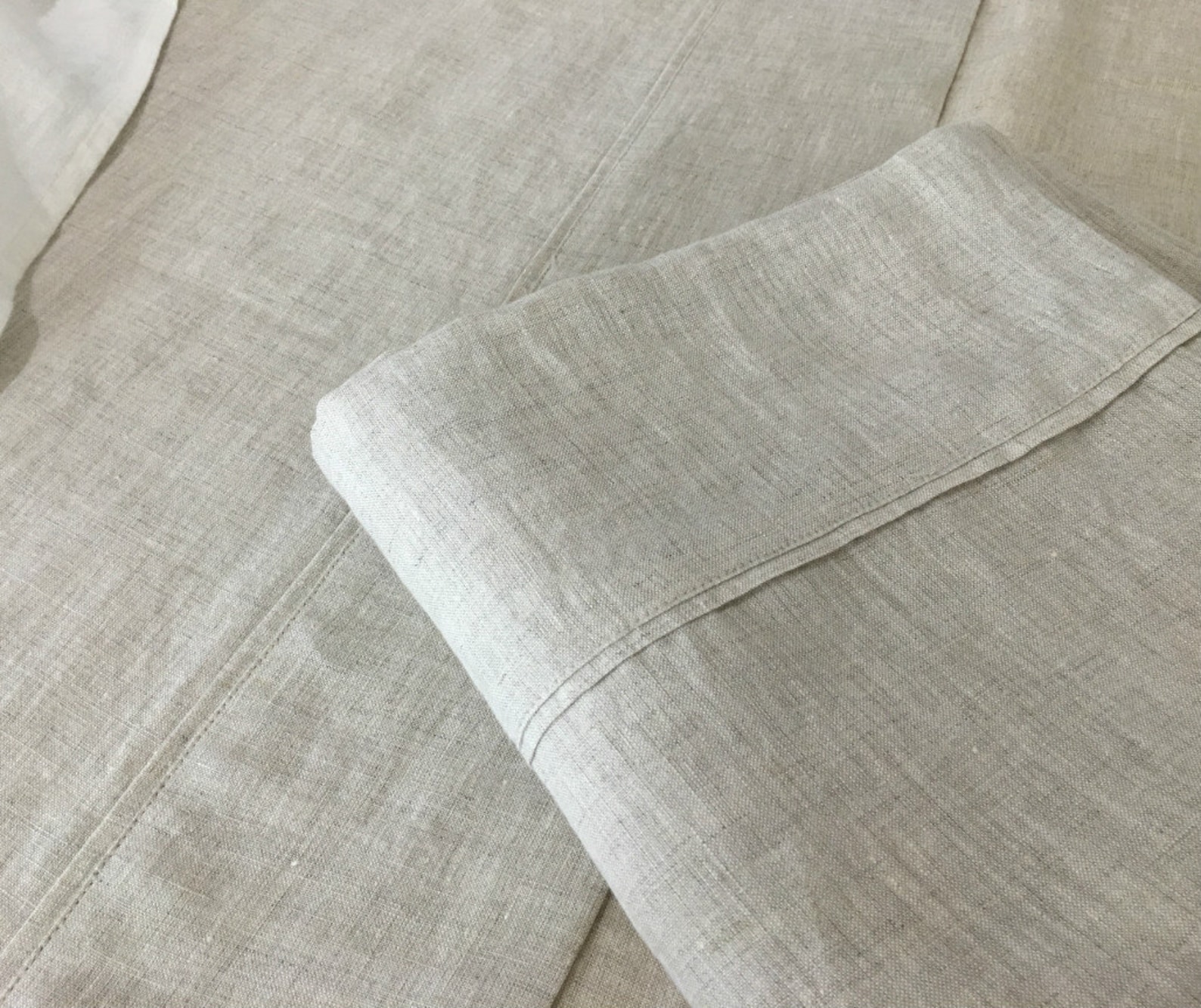 Natural Linen Bed Sheets, Linen Bedding, Luxury Bedding Set, Natural ...