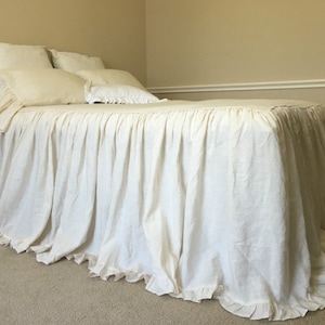 Cream Bedspread With Cinderella Ruffles Hem, Bedspread Available in ...