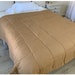 Linen Box Comforter Quilt, Box Shaped Quilted Duvet With Natural Linen ...