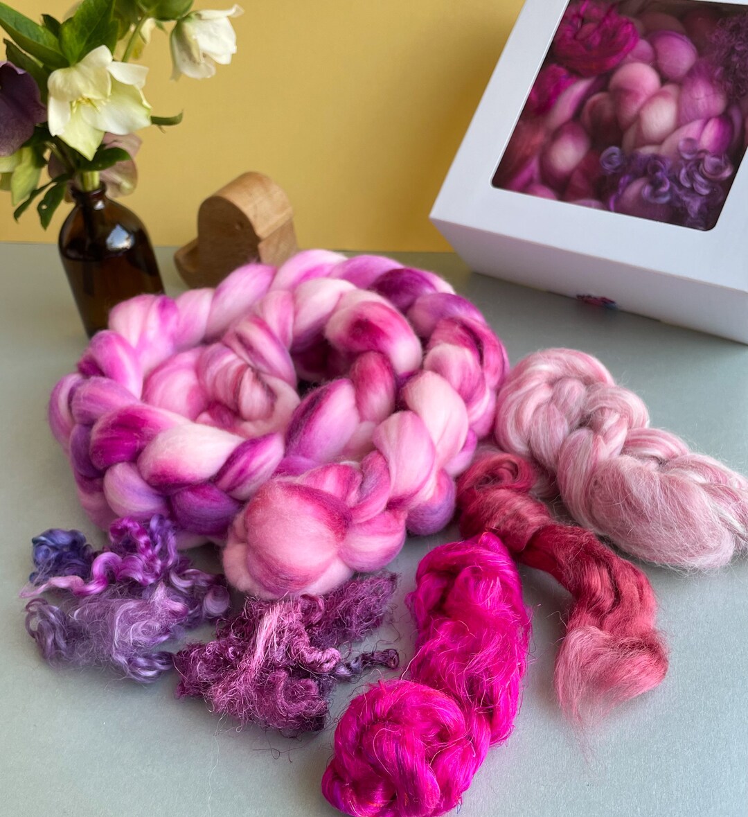 Spring Themed Fiber Box pink. Contains Over 100 Grams of Luxurious ...