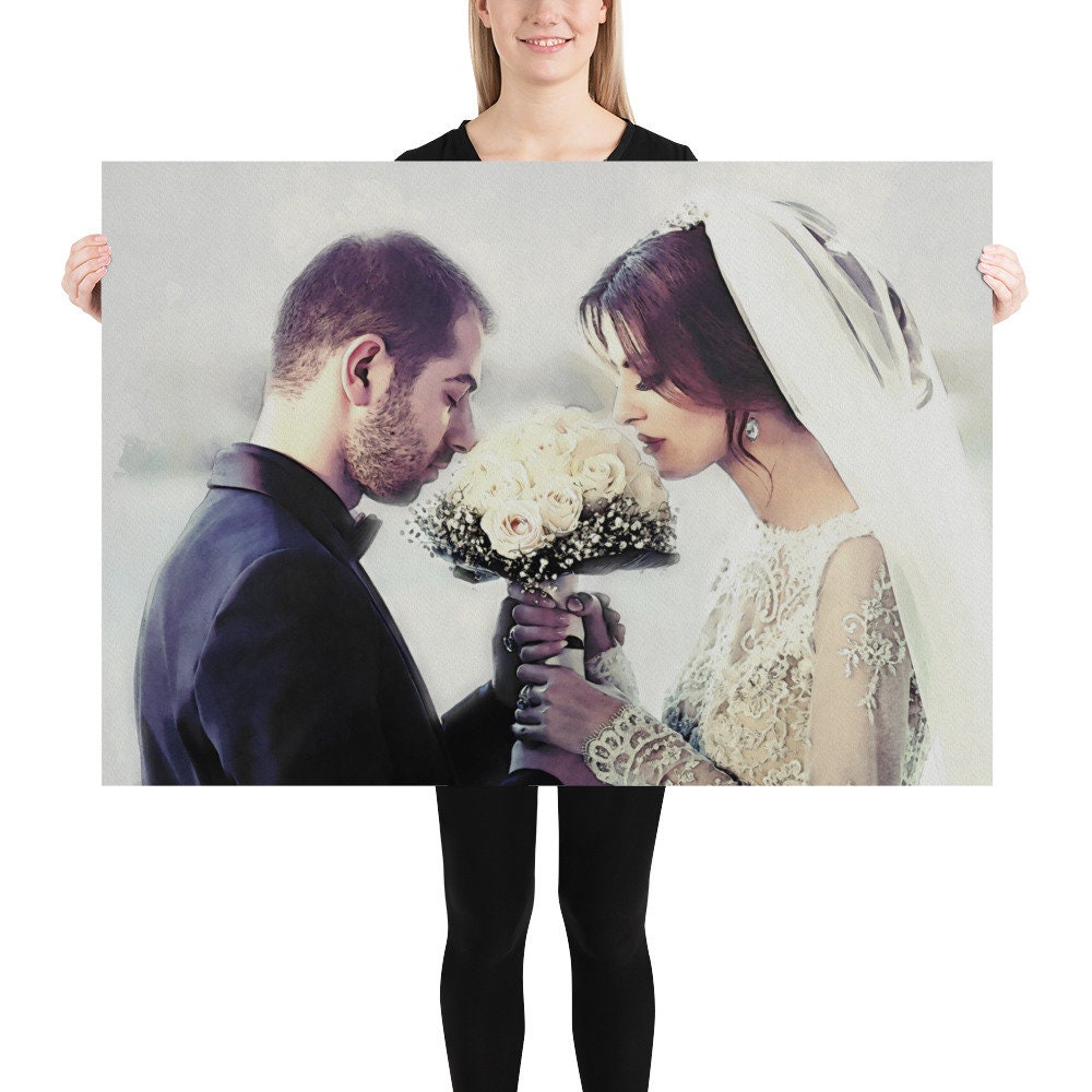 Custom Wedding Portrait Gift Custom Wedding Anniversary | Etsy