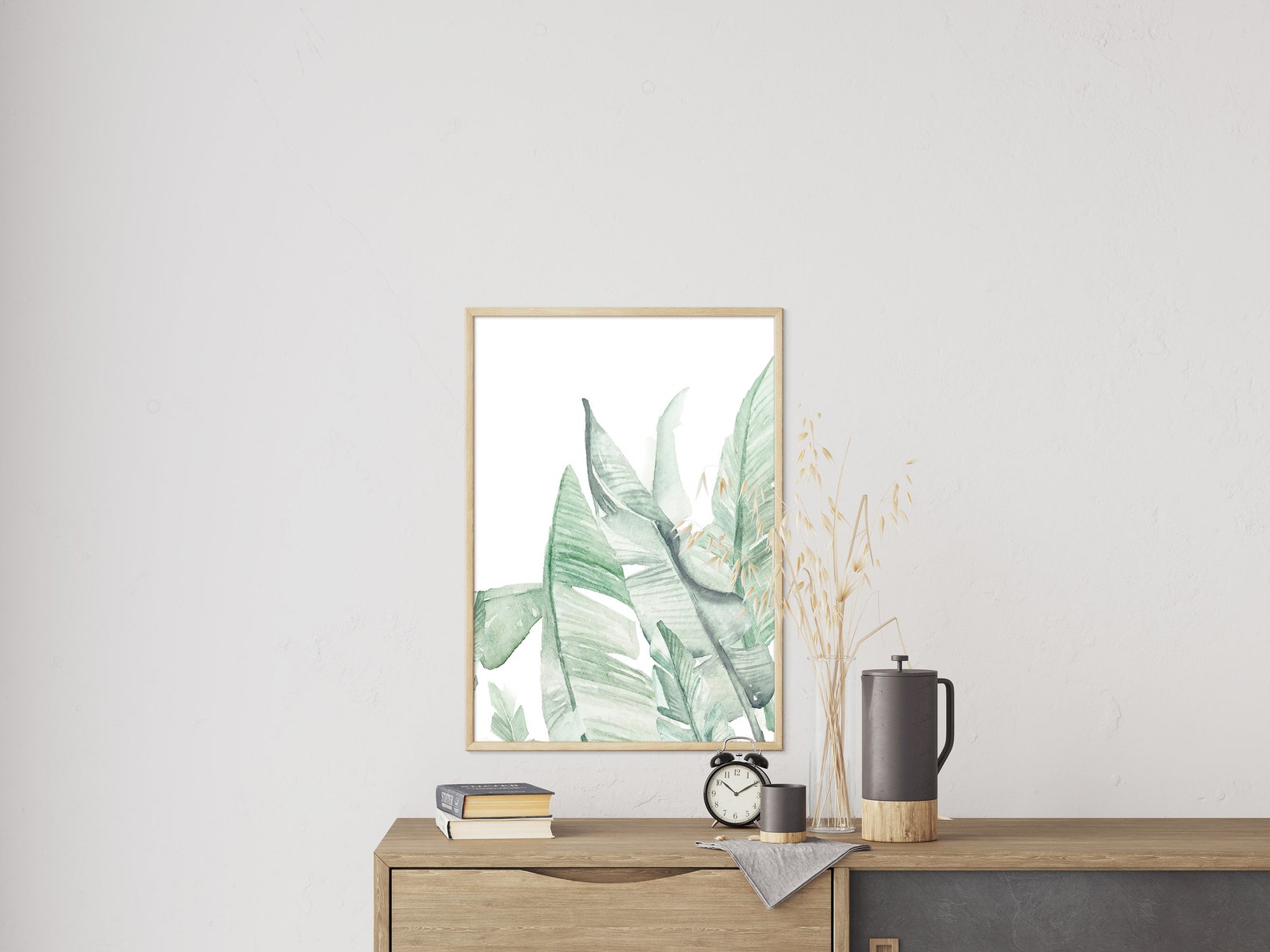 Banana Leaf Print Tropical Printables Banana Leaf Printable | Etsy