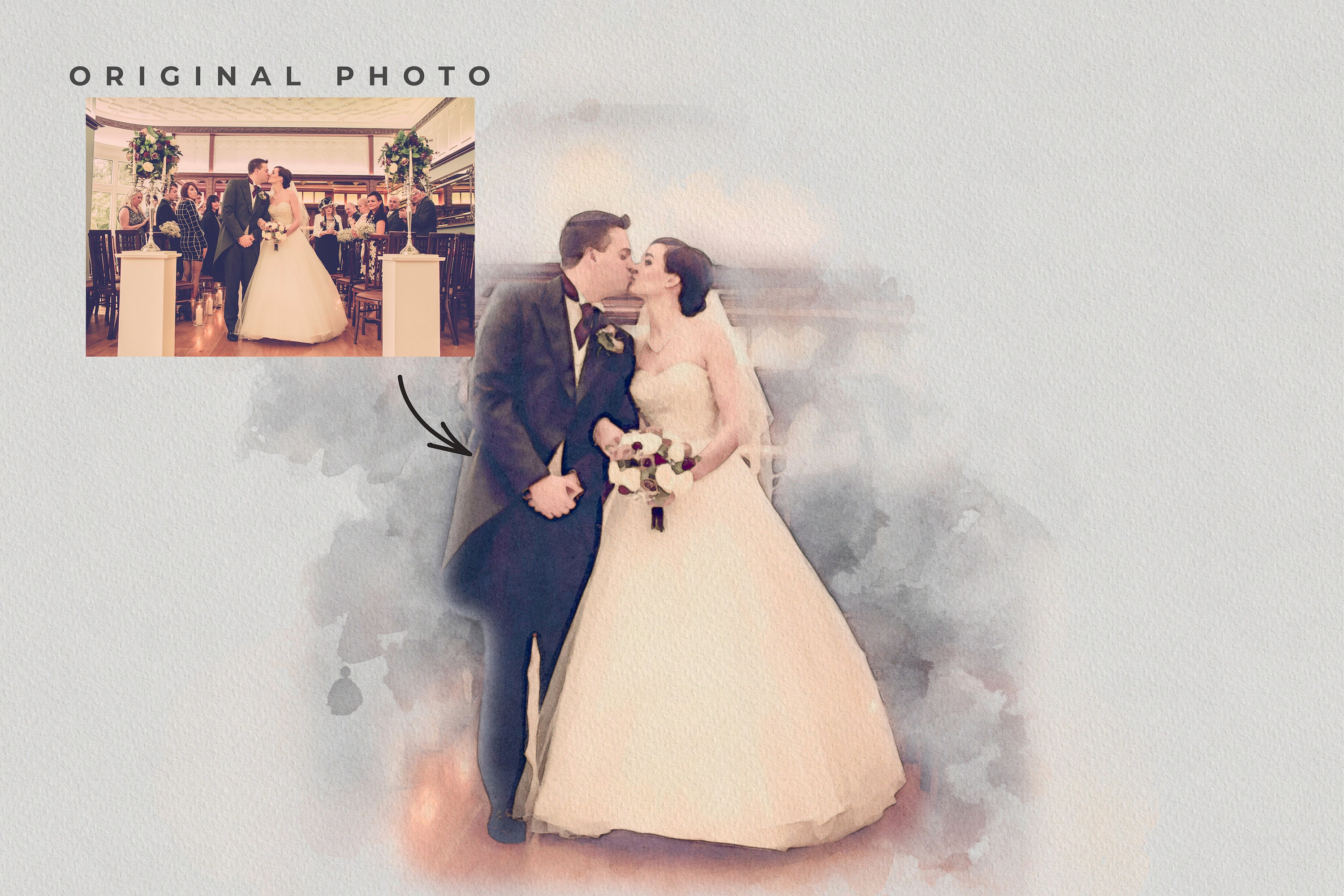 Custom Wedding Portrait Gift Custom Wedding Anniversary | Etsy