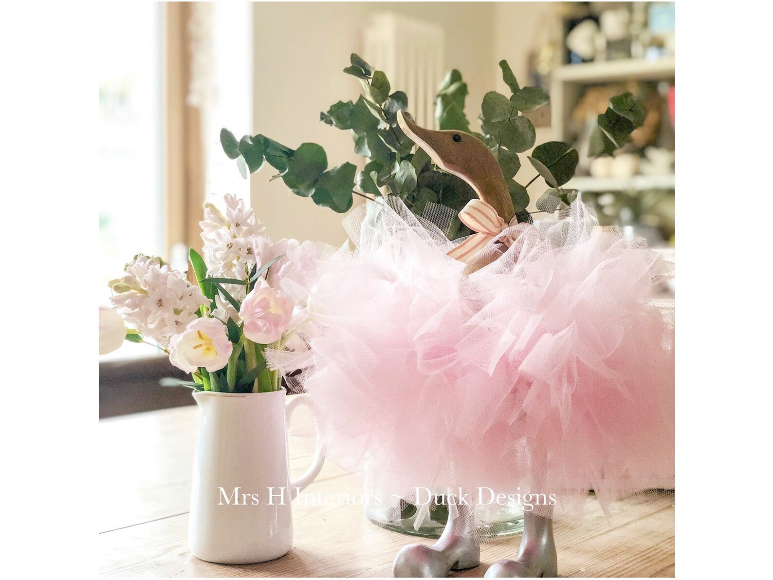 Big is Beautiful - Wooden Duck Wearing XL Tutu - Decorated Wooden Duck ...